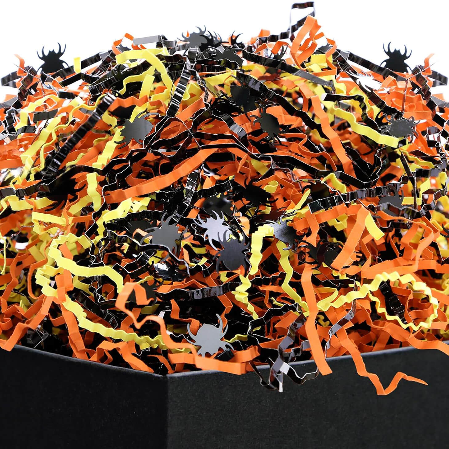 Halloween Themed Matallic Spider Crinkle Cut Paper Filler – Posh Paper