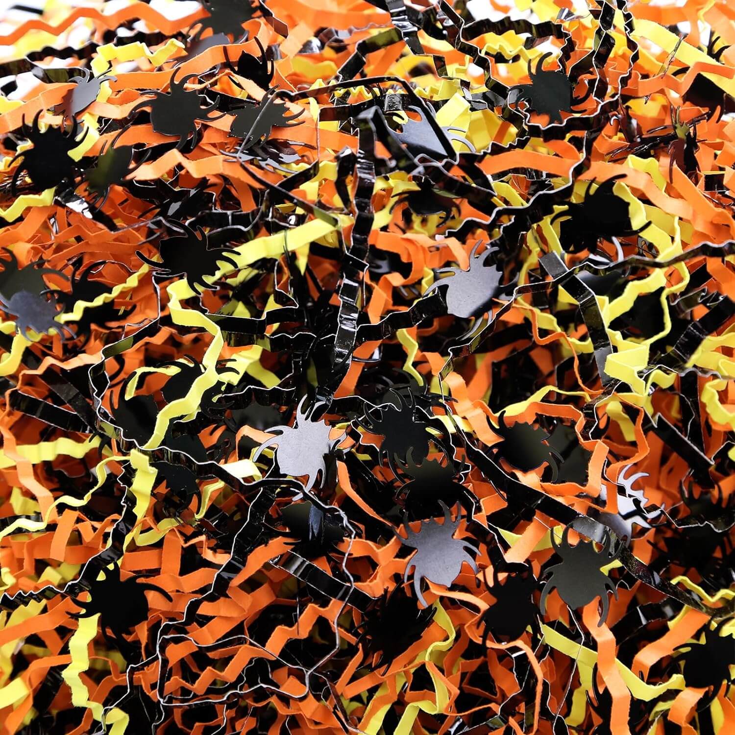 Halloween Themed Matallic Spider Crinkle Cut Paper Filler – Posh Paper